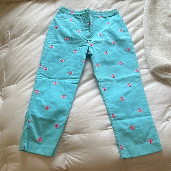 Lilly Pulitzer | Pants & Jumpsuits | Lilly Pants Blue With Pink Bees ...